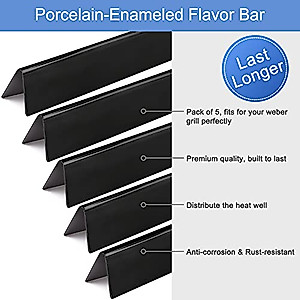 Criditpid 17.5 inch 7620 7621 Flavorizer Bars for Weber Genesis 300 Series, E310, S310, E320, E330, S330, EP310, EP320, EP330 Grill with Front-Mounted Control, 7620 Flavorizer Bars Replacement