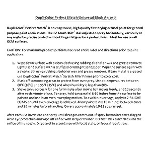 Dupli-Color EBUN01007 Perfect Match, Universal Black, 8 oz.