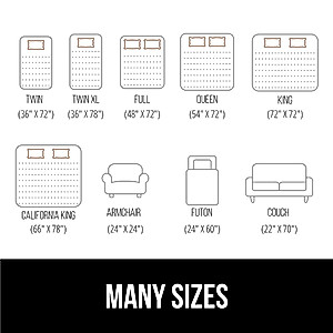 GORILLA GRIP Non Slip Mattress Gripper, Prevents Mattresses from Sliding and Holds Bed in Place, Pad Grips Beds, Sofa, Couch, Chair Cushions and Helps Keep Topper from Slipping, Easy Trim Pads