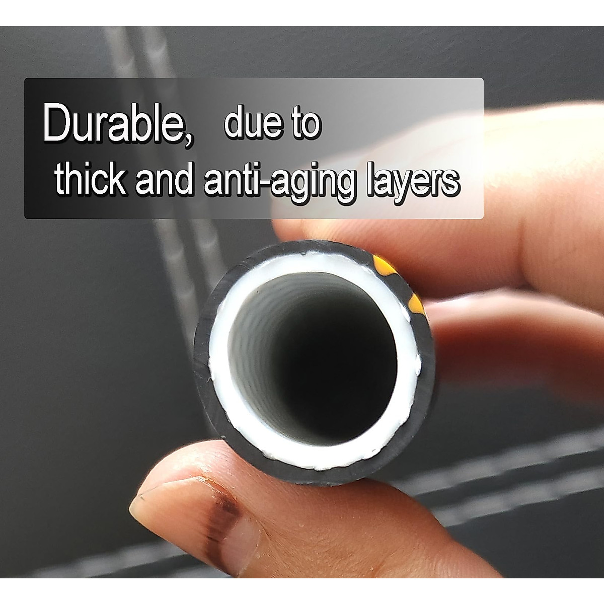 Atlantic Female to Female Heavy Duty Garden Hose 5/8 Inch x 5 Foot Black Water Hose Short Connection Leader Hose (5FT Female-Female)