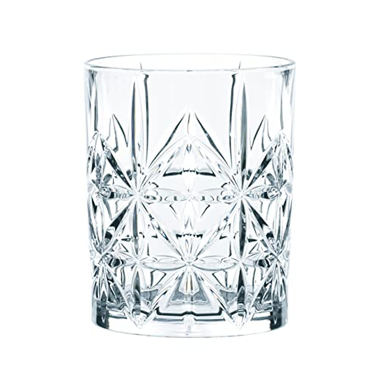 Nachtmann Highland Whisky Tumbler, Crystal Clear Glass, Set of 4 Glasses, 4 - Inch Drinking Cup for Fine Whiskies, Scotch, Cognac, and Rum, Rock Glasses, 12-Ounce, Dishwasher Safe
