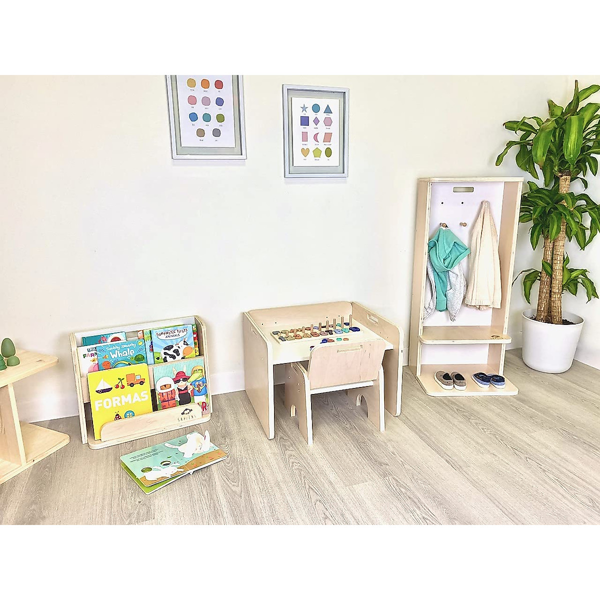 Montessori Table and Chair Set - Papaya Set