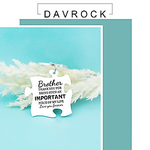 Davrock Brother Gifts from Sister Brother Birthday Gifts For Brothers from Sisters Big Brother Gift Keychain Christmas Stoking Stuffers for Men Adults My Orders Recently By Me