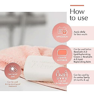Avene Xercalm A.D Ultra-Rich Cleansing Bar for Atopic Dermatitis, Eczema Prone Skin, Fragrance-Free, 100 g