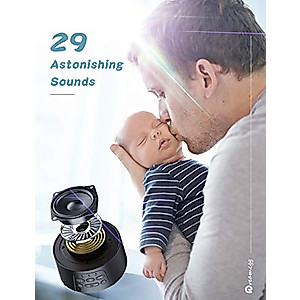 Dreamegg White Noise Machine - D3 Pro Sound Machine for Adults, Rechargeable Sound Machine for Sleeping, 29 HiFi Sound, Battery/Adapter, Auto-Off Timer, Portable Sound Machine for Baby Home Travel