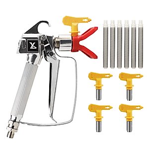 CPROSP Airless Paint Spray Gun, High Pressure 3600 PSI with 4 x Swivel Joint 211,515,517,621 and 6 x Filter