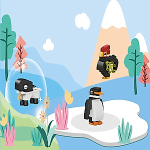 BRICHBROW Animals Building Blocks for Kids, Party Favors for Kids,Gifts Kids Prizes, Goodie Bag Fillers Carnival Prizes,Birthday (12 in 1 Animal)