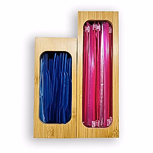 PandPal Food Storage Bag Holder, Compatible with Ziploc, Ziplock, Up & Up, Hefty, Glad, Kroger, Great Value & More, Food Bag Organizer Compatible with Gallon, Quart, Sandwich, Snack Bag Sizes, (2 Boxes)