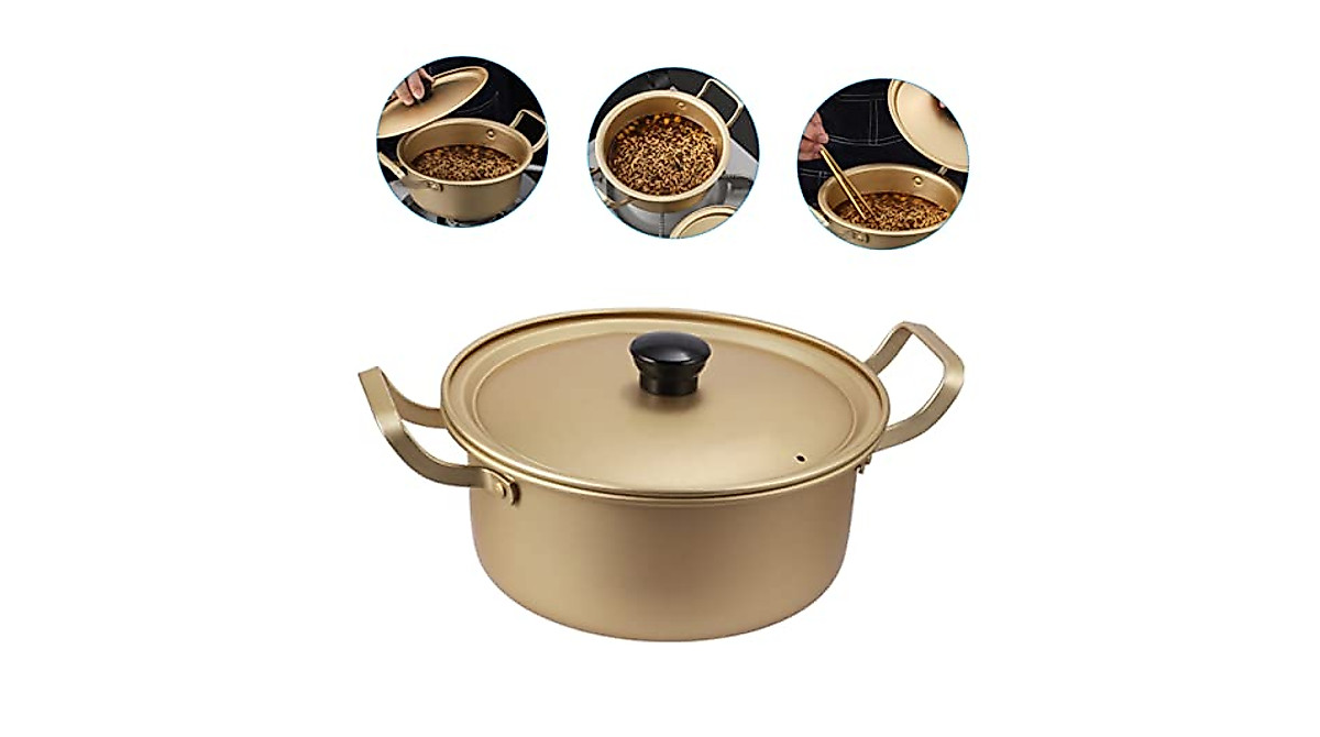 KICHOUSE Korean Ramen Pot - Quick Cooking for Soup Lovers