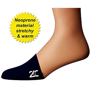 21C 1.5mm Neoprene Toe Warmers (Wear Inside Shoes) - 2 Pairs - 4 Foot Warmer Booties for Cycling, Hiking, Camping, Skiing, Outdoor Sports - Thermal Toe Socks - Size 2