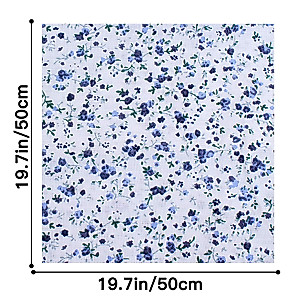 YOLUFER DIY Cotton Fabric Bundle 19.7 x 19.7 Inches, 7PCS Different Pattern, Squares Patchwork Material for Sewing Quilting Scrapbooking.