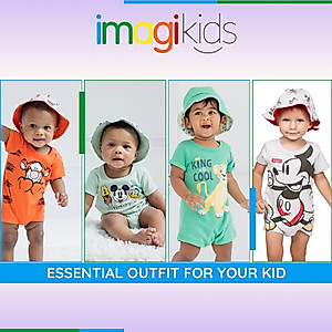 Disney Mickey Mouse Donald Duck Pluto Newborn Baby Boys Romper and Hat Green 6-9 Months