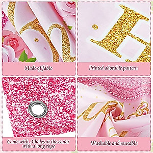 Tatuo Ballerina Birthday Party Decorations Photography Backdrops Ballet Girls Backdrop Supplies Dance for Baby Shower Supplies, Pink, 60x32 inches