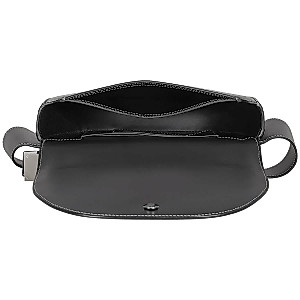 Burberry Men's Black Small Topstitched Leather Olympia Bum Bag