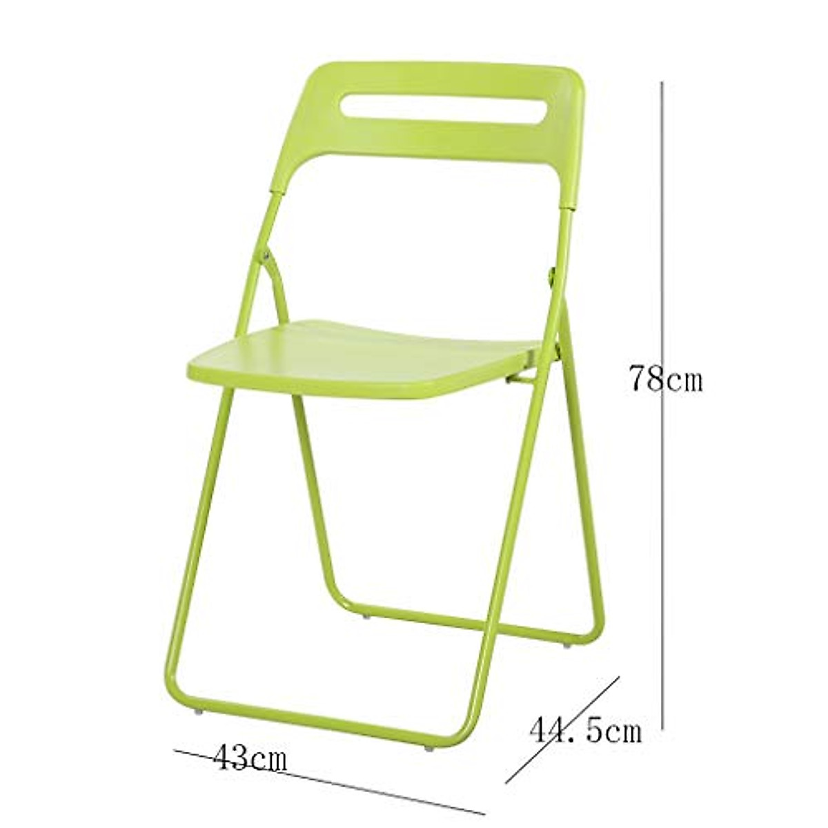VejiA Green Folding Chair, Folding Chair with Backrest, Office Chair, Conference Chair, Family Dining Chair