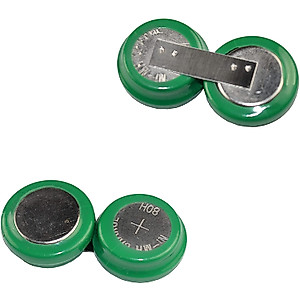 HQRP 2-Pack 2.4V 80mAh Ni-MH Cell Battery Compatible with V80H 80H 55608101501 Replacement