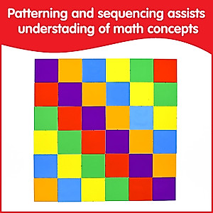 edx education Transparent Tiles - Mini Jar - Colorful, Plastic Squares - Light Box Accessory - Sensory Play - Math Manipulative