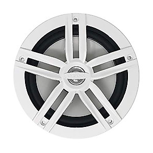 Enrock EM856 Bluetooth AM/FM Radio Digital Media Marine Receiver Bundle Combo with 4x 6.5" 180W Peak Power High Performance White Marine Boat Audio Speakers, Speaker Wire, Radio Antenna, Radio Cover