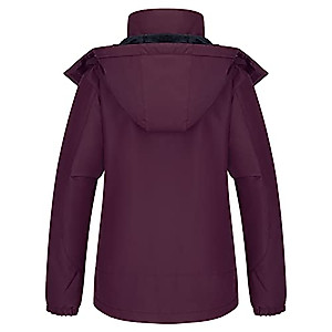 CAMEL CROWN Women's Warm Winter Ski Jackets Waterproof Snow Coat with Hood Mountain Windproof Rain Jacket