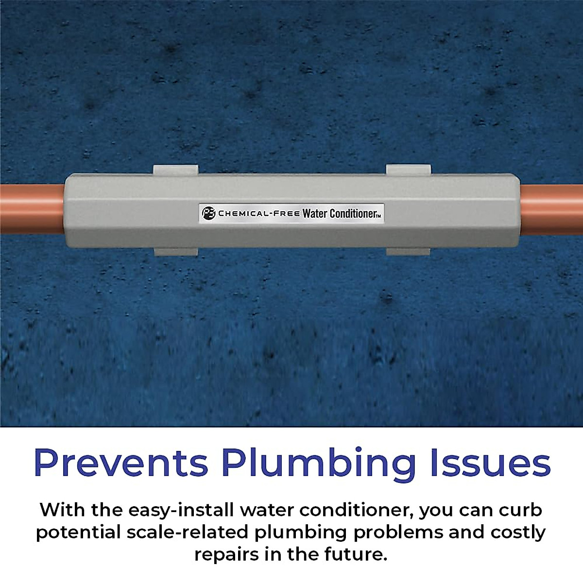 PGI Traders Chemical Free Water Conditioner | Reduces Limescale Buildup | Softens Hard Water | For Standard 3/4-Inch Pipes | Easy Install