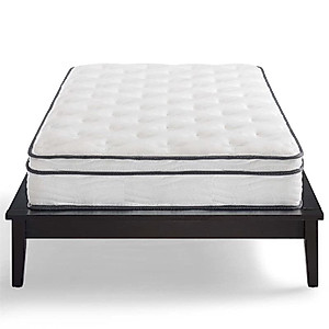 Allora 8" Narrow Twin Memory Foam Narrow Twin Mattress with Individually Encased Coils in White