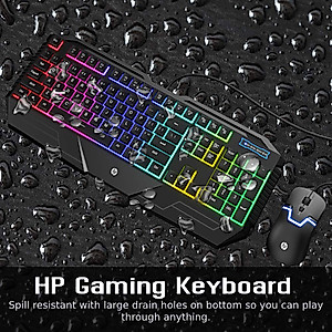 HP RGB Backlit Wired Gaming Keyboard and Mouse Combo