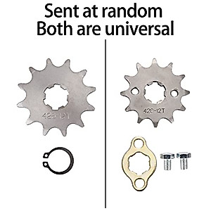WOOSTAR Motorcycle 428-12T Front Sprocket 17mm for 50cc 70cc 90cc 110cc 125cc Dirt Pit Bike Mini Bike ATV 4 Wheeler Moped