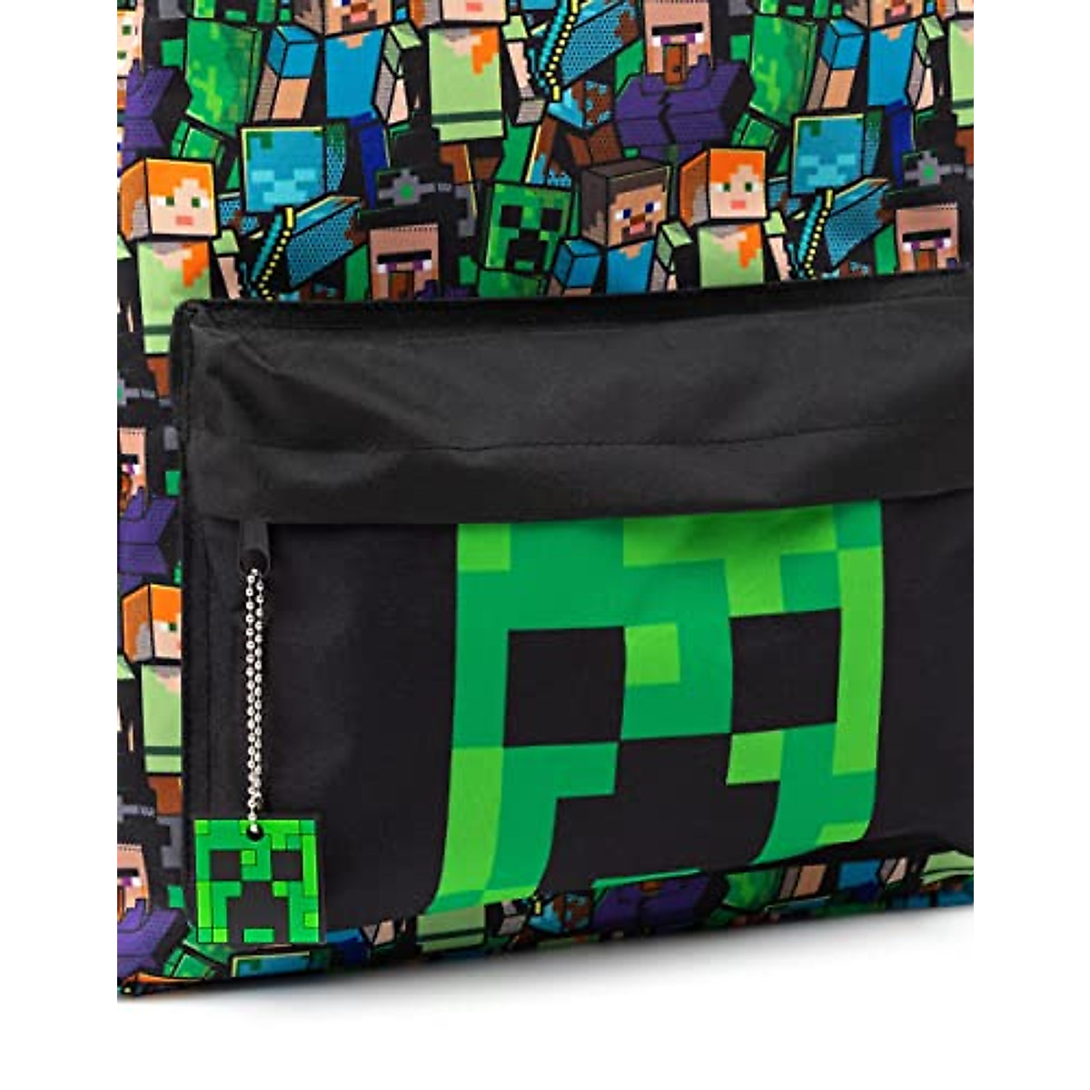 Minecraft All Over Print Kids Black Backpack Boys School Rucksack (One Size)