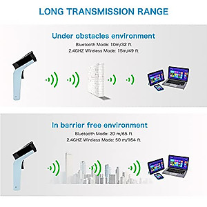 Zacoora Wireless QR Barcode Scanner Bluetooth 3-in-1 Handheld Bar Code Reader, Rechargeable 1D 2D pdf417 Scanner Gun - DS750