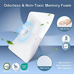 Loucima Cervical Neck Pillows for Pain Relief Sleeping, 2-Way Adjustable Orthopedic Pillow with Ergonomic Hollow Design for Spine Aligning, Memory Foam Contour Bed Pillow for Side Back Stomach Sleeper