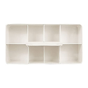 Baby Shower Caddy Plastic Nursery Portable Storage Organizer Caddy Tote for Child/Kids, Divided Basket Bin with Plastic Handle for Bathroom, Dorm Room, Holds Hand Soap, Bottles, Spoons (Beige)