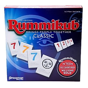 Pressman Rummikub - The Original Rummy Tile Game | Exciting Family Game of Strategy and Luck | Promotes STEM Skills | For Kids, Teens, Adults | 2-4 Players, Ages 8+