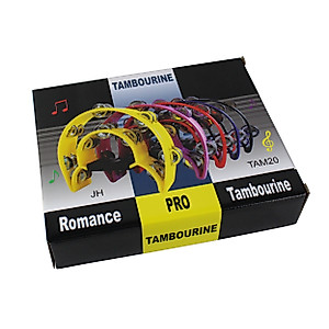 YMC TAM20-BK Pro Tambourine Double Row Cutaway, Black