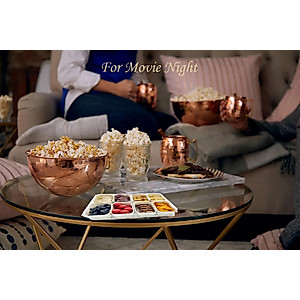 ZEENING Divided Clear Snack Box Serving Tray with Lid & Handle, Snackle Box Charcuterie Board Container Storage Organizer for Fruit, Candy, Veggie, Nuts & Snacks, Perfect for Party, Travel, & Picnic