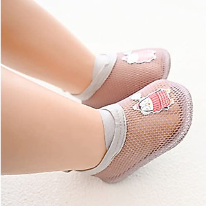 Lykmera Animal Kids Boys Girls Socks Barefoot Shoes Socks Non Slip Floor Cartoon Pattern Mesh Infant Shoes Toddler Girl Shoes 6 (Khaki, 2-3 Years)