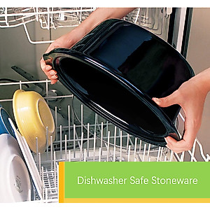 Qvin 0.65-qt Mini Round Slow Cooker 1pc + 10pcs Disposable Liners, Fondue Melting Pot Warmer with Dishwasher-safe Stoneware Crock, Glass Lid, Stainless Steel housing, BPA Free