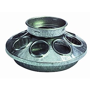 Baby Chick Feeder Base - Little Giant - Metal Feeder Base Jar, Standard 1 Quart (Item No. 9810)