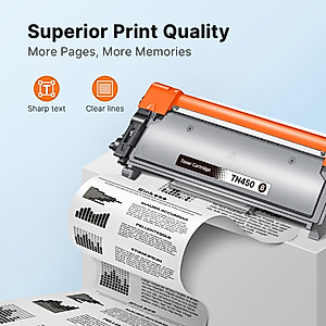 E-Z Ink (TM) Compatible Toner Cartridge Replacement for Brother TN450 TN420 TN-450 TN-420 Compatible with HL-2270DW HL-2280DW HL-2230 MFC-7360N MFC-7860DW DCP-7065DN Intellifax 2840 2940 (2 Black)