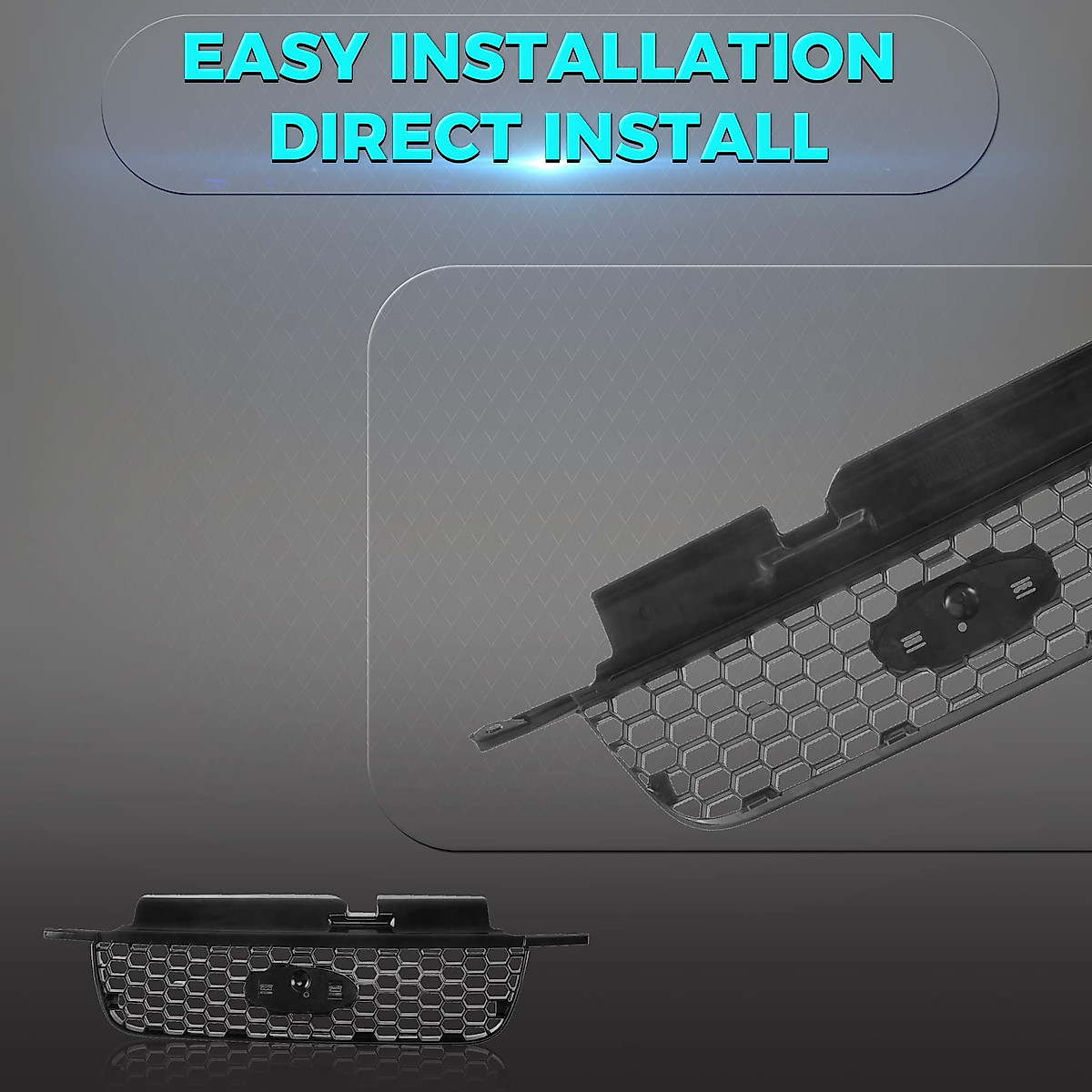 Titanium Plus Autoparts 2005-2007 Compatible With FORD Escape Front Grille Grill Black FO1200446 5L8Z8200AAB