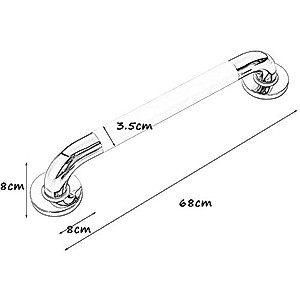 Bathroom Grab Bar Handrail Bath Handle Grab Bar Shower,Safe Non-slip Accessible Bathroom Handrails, Bathtub, Shower,Toilet,Kitchen Grab Bar Bathtub Handle