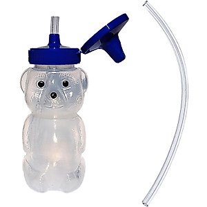TalkTools Honey Bear Straw Cup for Babies - BPA-Free, Food-Grade Therapy Sippy Bottles for Speech and Feeding Training - Leak-Proof, Licensed Speech Pathologist (Single, 5, Ounce)