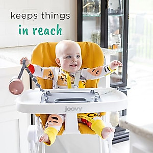 BUSY BABY Silicone Mat - Suction Cups, 4 Straps to Secure Baby Essentials, Self Feeding, Baby Led Weaning, Travel Sleeve Included (Spearmint)