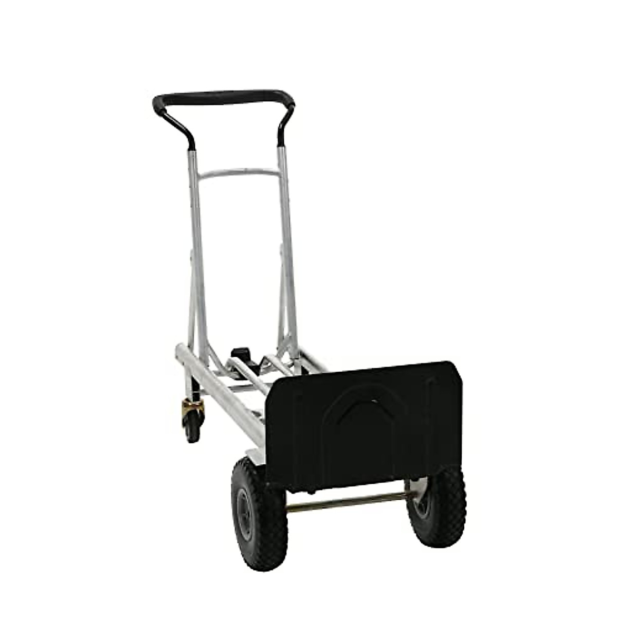 COSCO 12243ASB1E 3-in-1 Folding Series Hand Truck Platform Cart with Flat-Free Wheels, 800 lb/1000 lb Capacity, Aluminum/Black