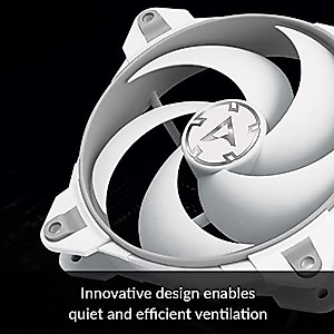 ARCTIC BioniX P120-120 mm Case Fan with PWM Sharing Technology (PST), Pressure-optimised PC Fans, Quiet Motor, Computer, Fan Speed: 200-2100 RPM - Grey, White