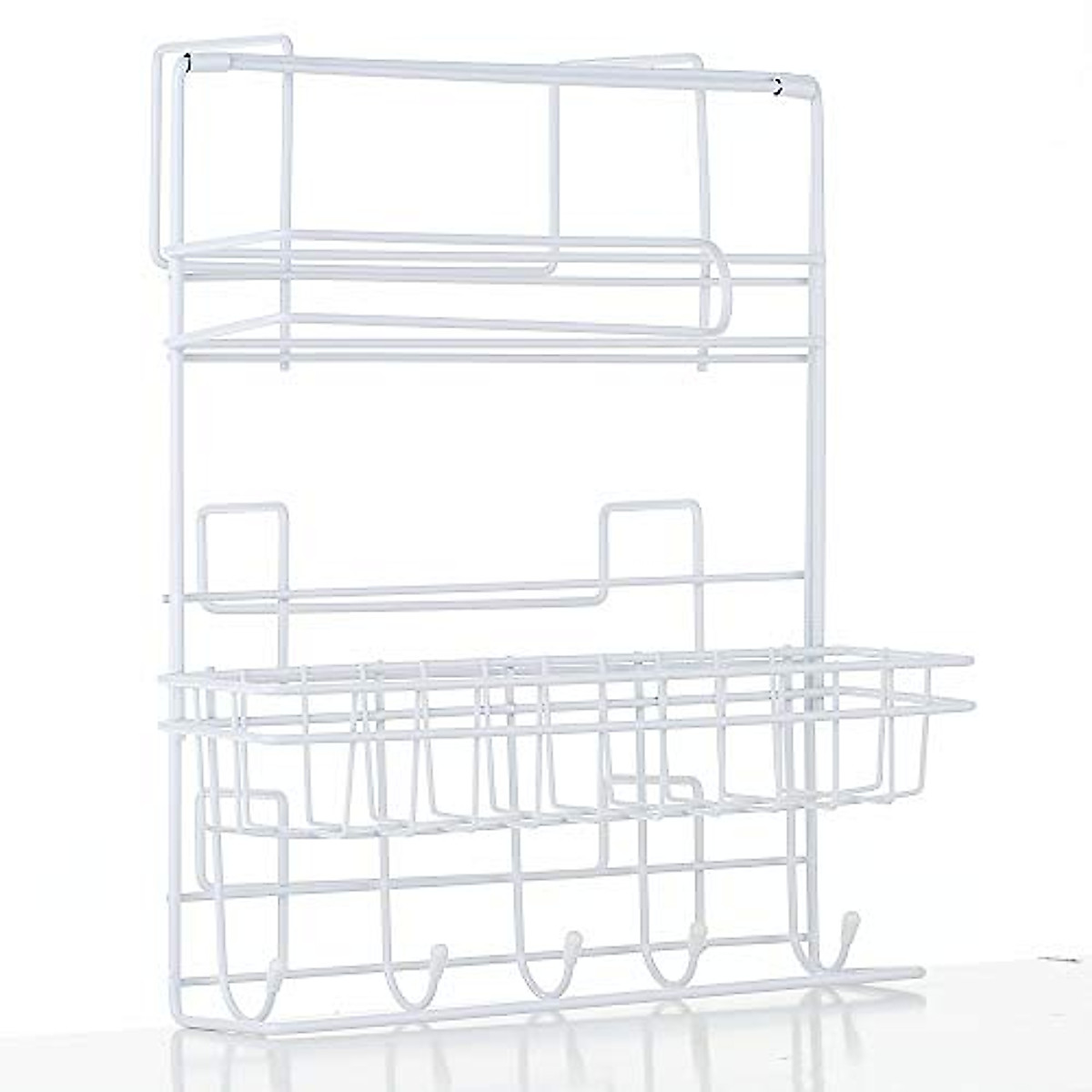 Ritioner Refrigerator Rack, Fridge Side Shelf Multi-Layer Sidewall Holder, Multifunctional Kitchen Supplies Organizer Household Hanging Hook Folding Fridge Storage for Narrow Spaces by Everyday Home