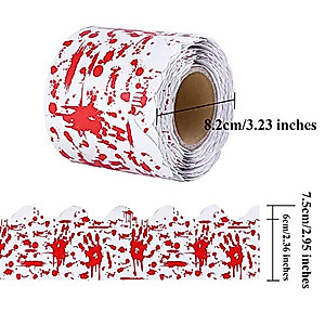 Aneco Halloween Bulletin Board Border Bloody Style Bulletin Board Decorations Scalloped Borders for Classroom Decoration, 65.6 Feet