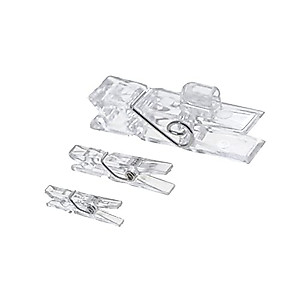 Clear Photo Clips, 20/50/100Pcs Mini Transparent Plastic Clothespins Hanging Multi-Functional Picture Clips for Office, Home, Arts(3.4cm 20pcs)