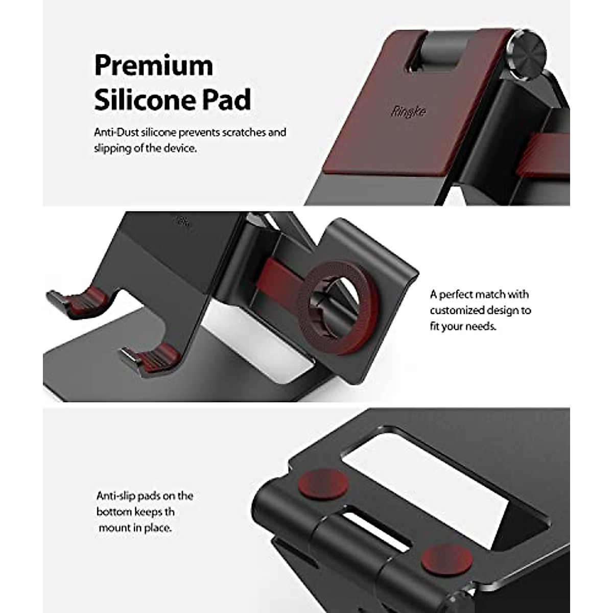 Ringke Super Folding Stand, 2 in 1 Portable Smartphone & Smartwatch Stand Compatible with Apple Watch 5, iWatch 4, iWatch 3, iWatch 2, iWatch 1, iPad Mini