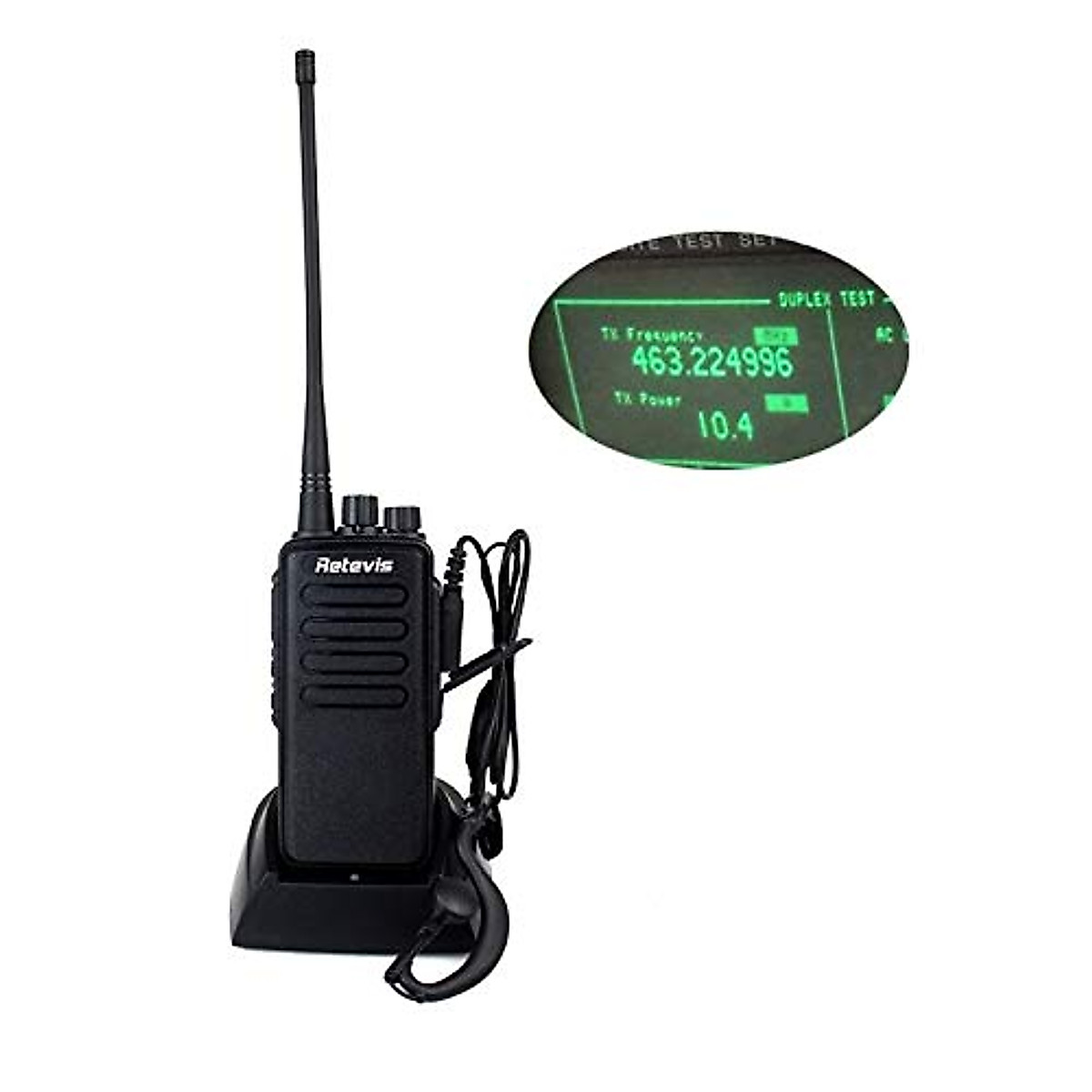 Retevis RT1 Handheld Radios Two Way Long Range,Strong Penetration 2 Way Radio with 3000mAh Rechargeable,VOX Adjustable Professional Walkie Talkies with Earpiece and Mic Set(4 Pack)