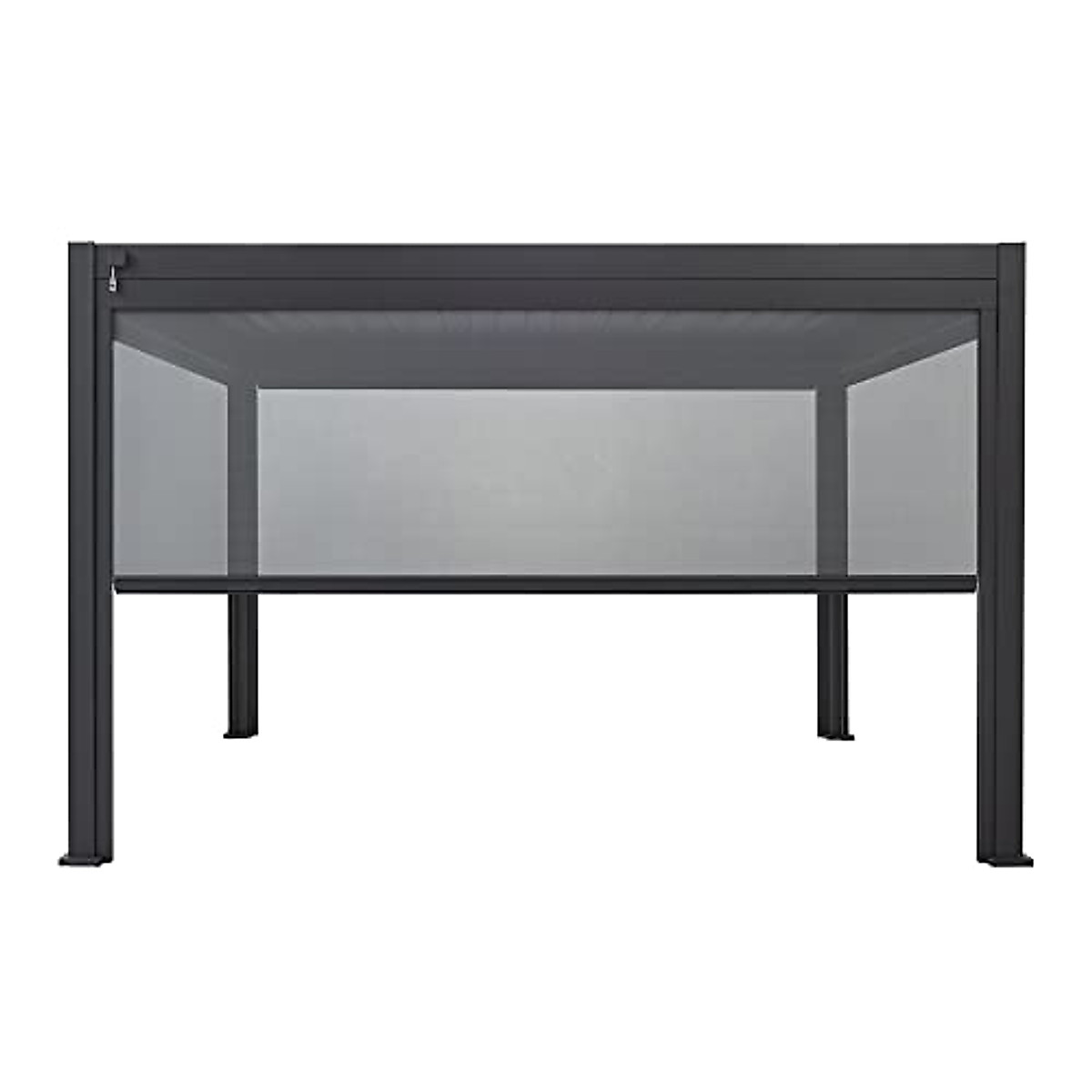 GARDESOL 13' Aluminum Pull-Down Privacy Screen Pergola Divider, Adjustable Side Shade Suitable for GARDESOL 10'x13' Pergola Gazebo only. This is NOT pergola but pergola Accessories (Matte Black)